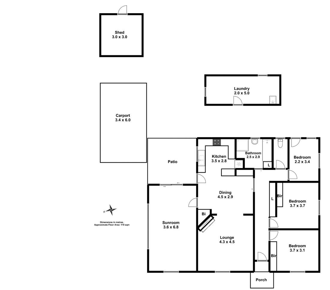 iFloorplan - 38 Burgess Street, Bicheno.