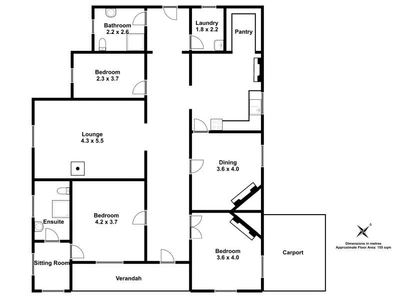 iFloorplan - 51 Burgess Street, Bicheno.